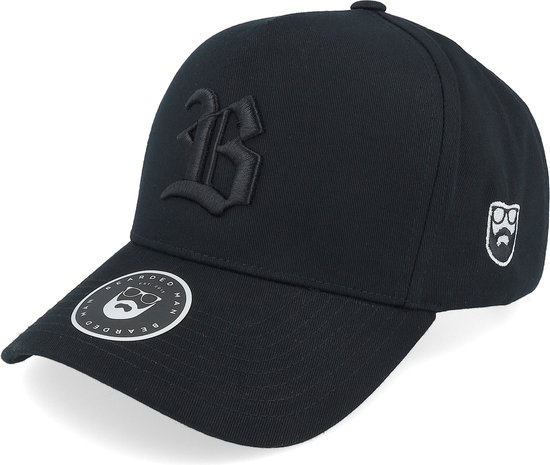 Hatstore- Old English B Black On Black A-Frame Adjustable - Bearded Man ...