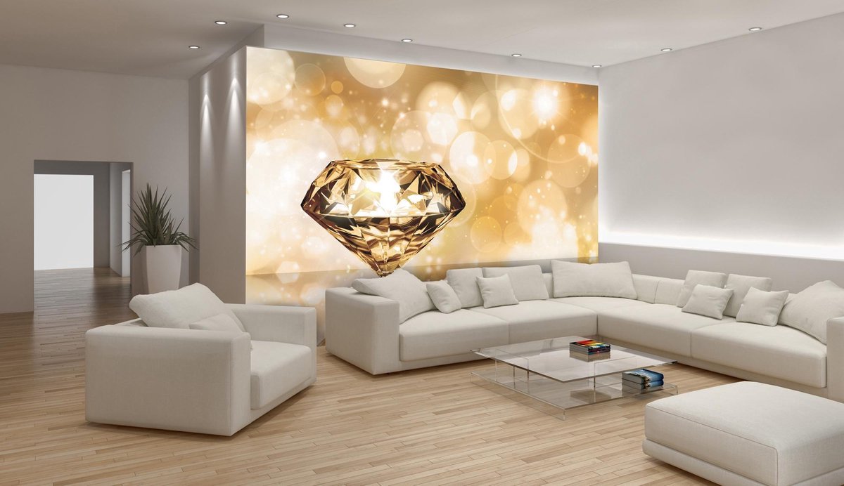 Fotobehang - Vlies Behang - Luxe Diamant - 208 x 146 cm | bol