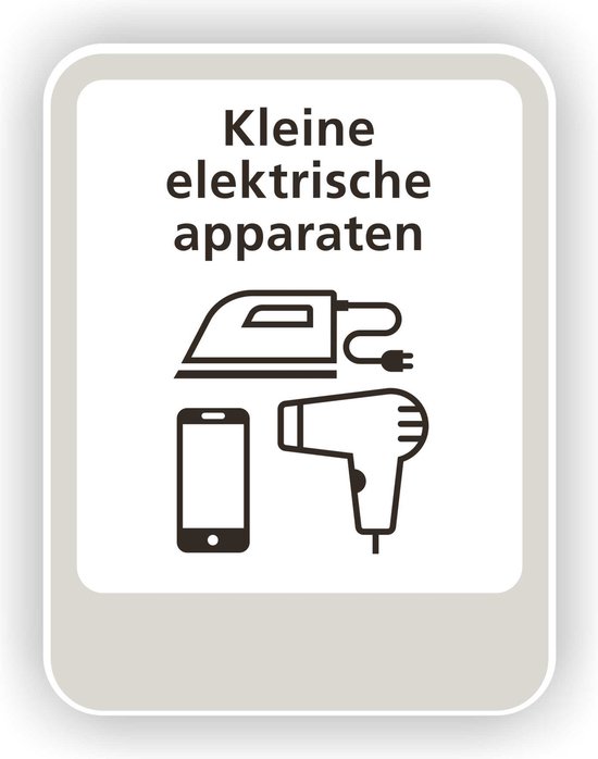 Elektrische apparaten recycling sticker. | bol
