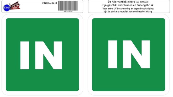 In. Ingang sticker set. | bol