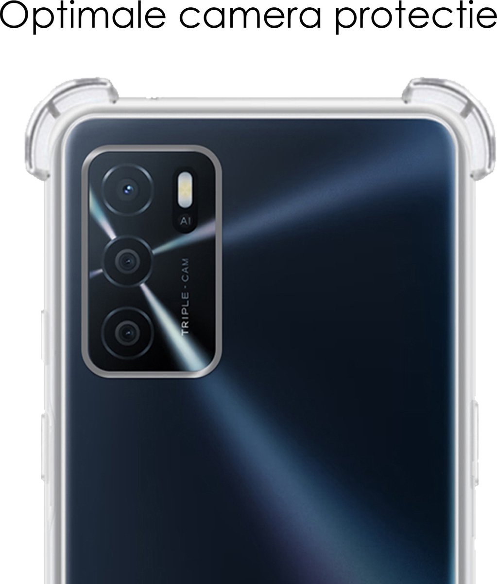 OPPO A16 Hoesje Transparant Met Telefoonkoord Cover Shock Proof Case ...