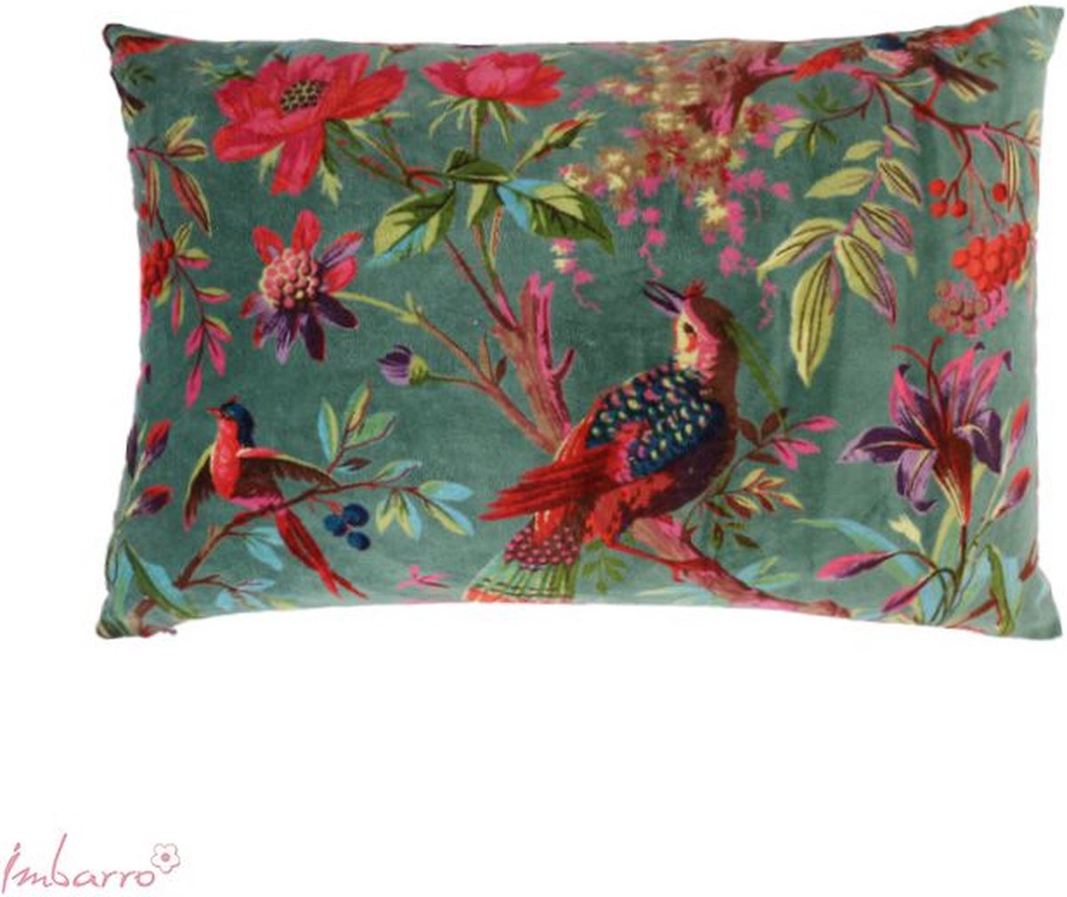 Kussen - 40 x 60cm - Imbarro - Velours - Sierkussen - Woonkussen - Jade ...