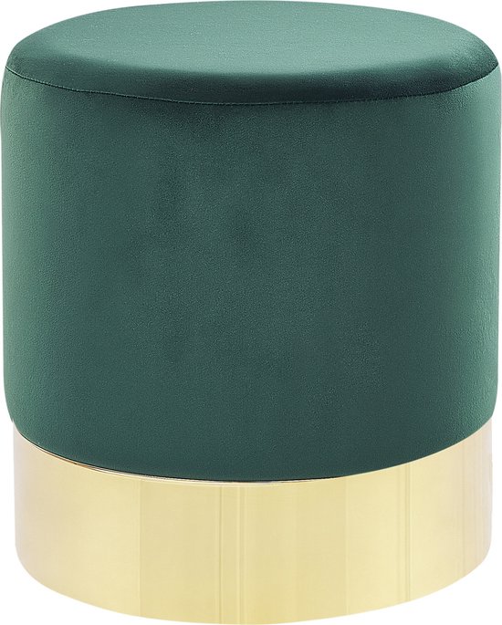 Beliani SOPHIA - Poef - Groen - Fluweel | bol.com