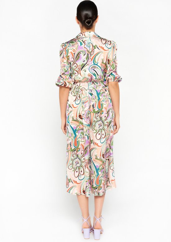 LOLALIZA Satijnen hemdjurk - Beige - Maat 34 | bol.com