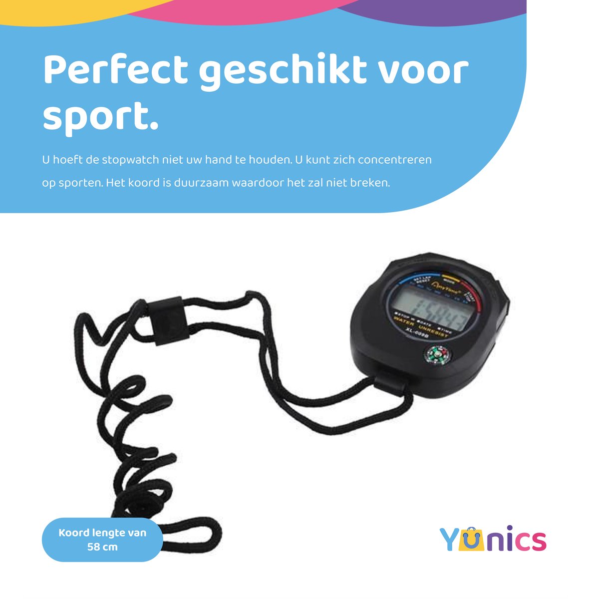 YUNICS Stopwatch - Met Kompas - Hardlopen - Sport Timer - Digitale ...