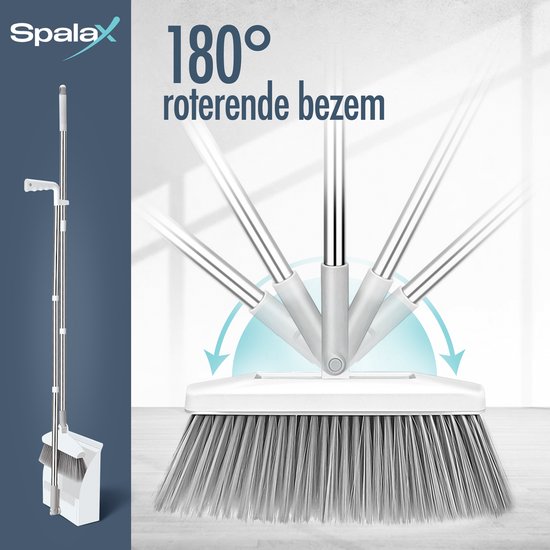 Spalax Stoffer en Blik met Lange Steel – Verstelbaar 90 -130cm ...