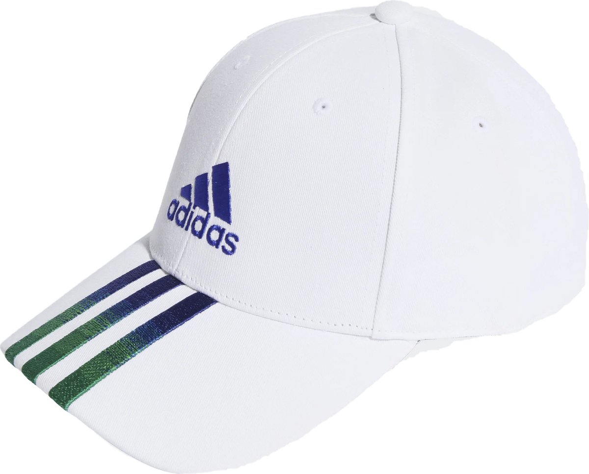 Adidas cap 3 strepen volwassenen wit/blauw | bol.com
