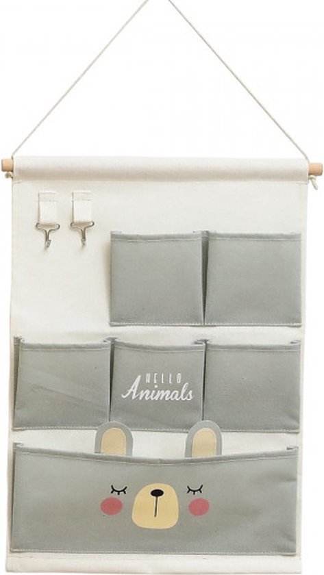 Wand Organizer - Kinderen - Baby - Grijs - Wand Accessoires - Speelgoed ...