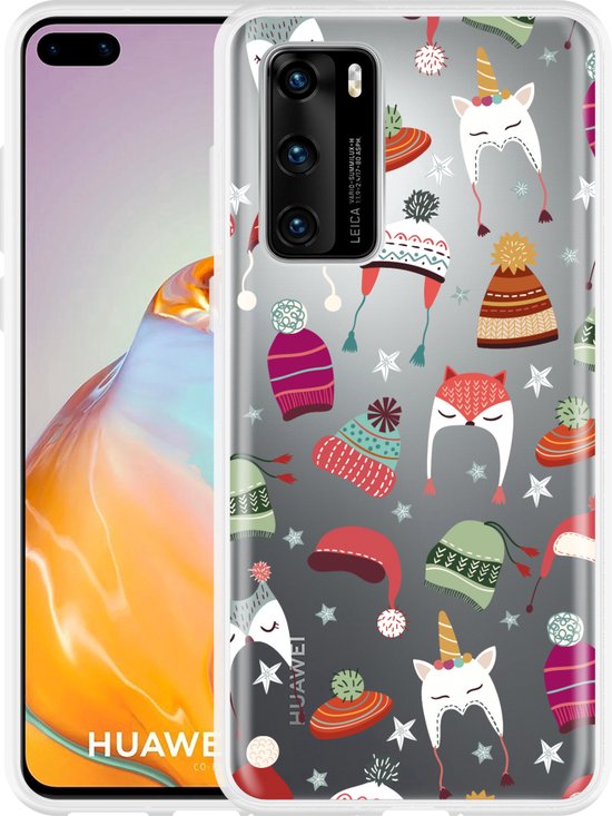 Hoesje geschikt voor Huawei P40 Winter Hats | bol