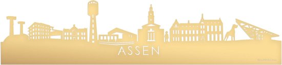 Skyline Assen Goud Metallic - 120 cm - Woondecoratie - Wanddecoratie ...