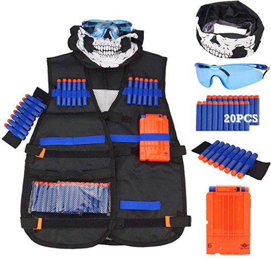 Set de gilet tactique Somstyle adapté pour Nerf - Y compris fléchettes ...
