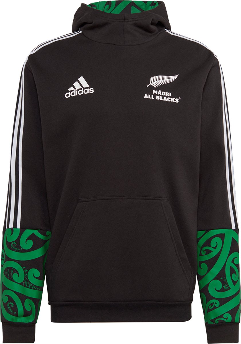 Adidas Maori All Blacks Rugby 3-Stripes Hoodie Zwart - M | bol