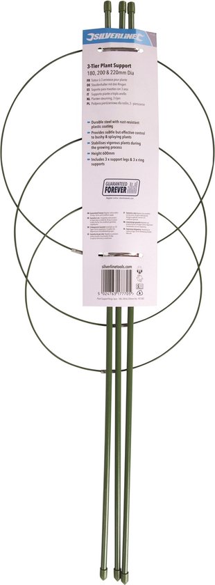 Silverline Planten steunring - 3 rijen - Roestbestendig - 18-22 cm ...