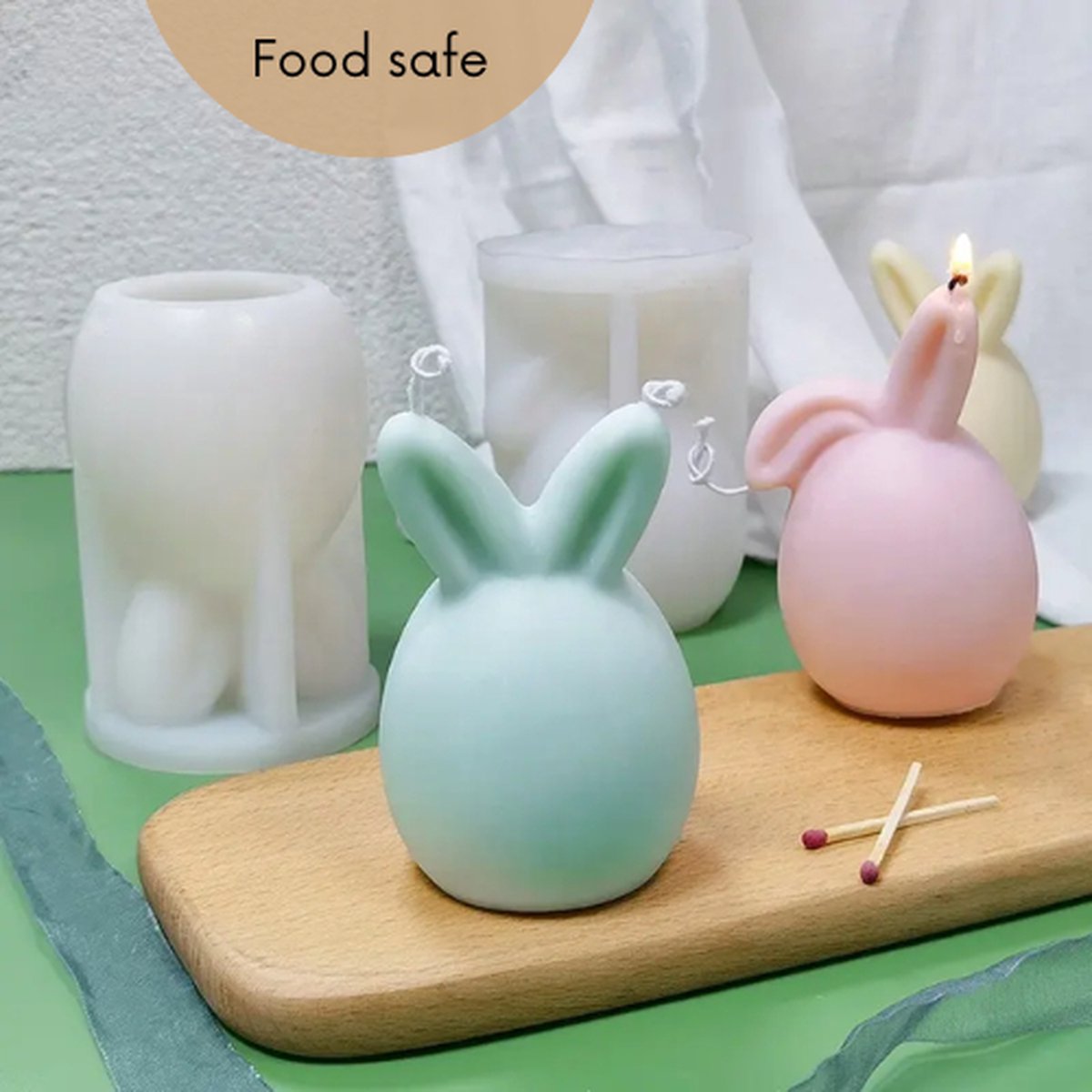ZoeZo - Kaarsmal - Pasen - 2 stuks - Kaars mallen - Siliconen mal ...