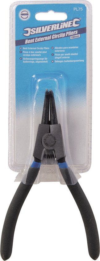 Silverline Gebogen Buitenborgveertang - Seegerringtang - 180 mm | bol.com