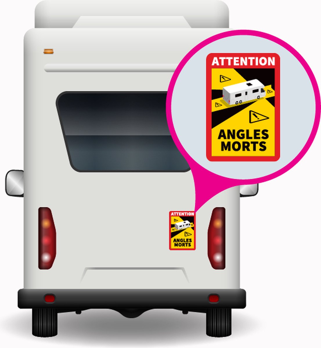 Dode Hoek Sticker Camper - Voordeelset van 3 stuks - 17 x 25 cm ...