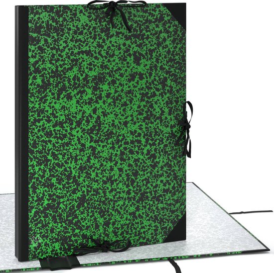 ACROPAQ Tekenmap A2 - 52 x 72 cm, XXL Groot, Met Linten, Groen | bol