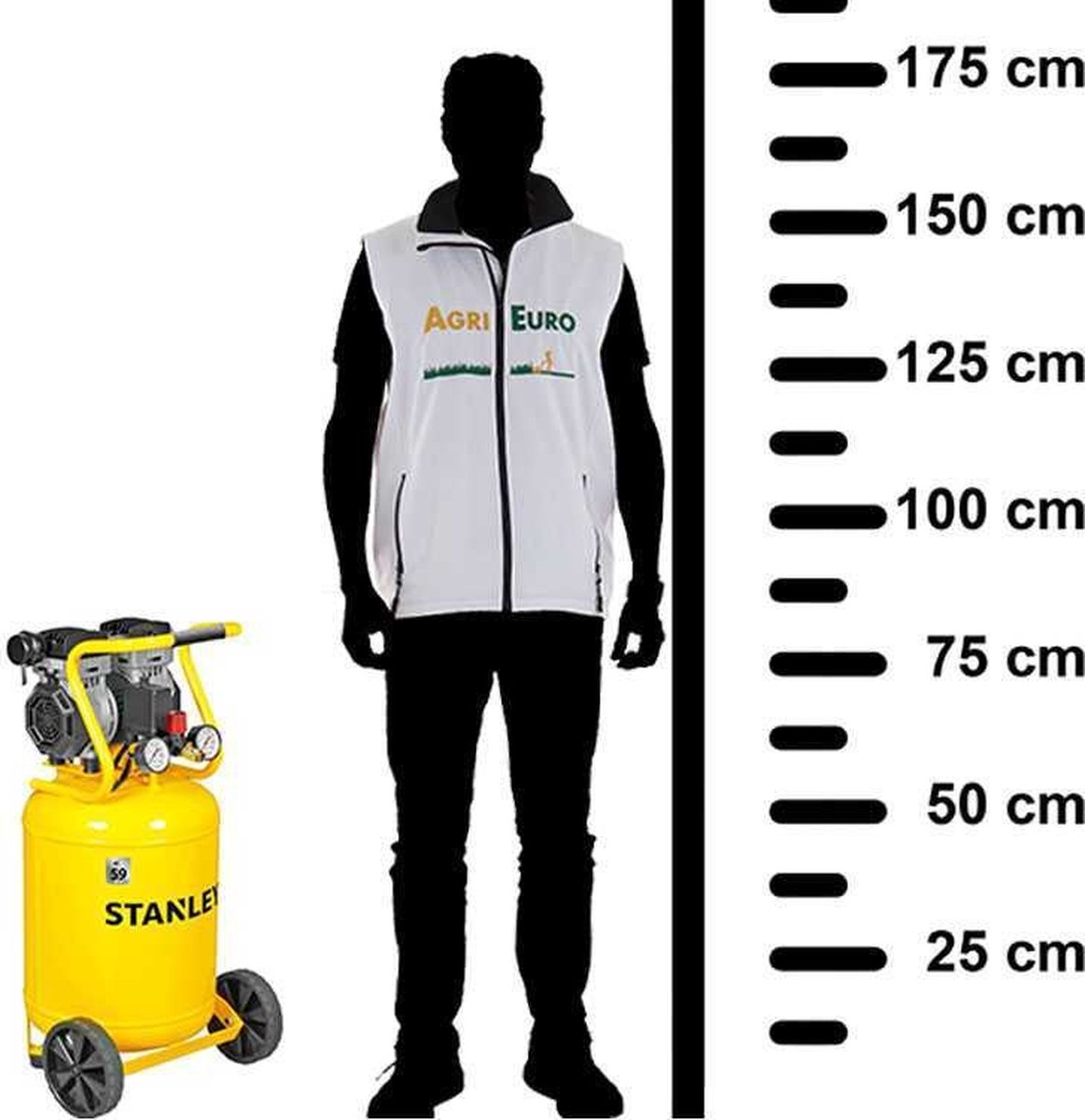 Stanley - Compressor - Zonder Olie - Verticaal - Low Noise - 50 L / 1 ...