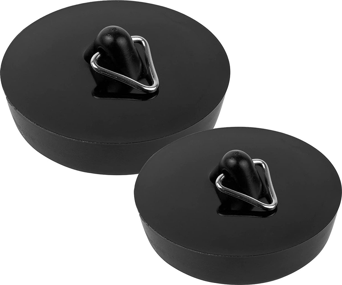 Universele rubberen doppen, 2 stuks, in zwart, 1 x Ø 44 tot 42 mm en 1 ...