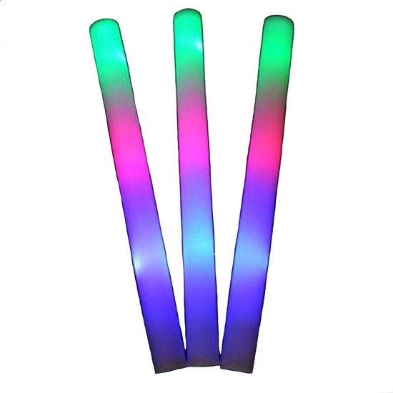 Led foam stick - lichtstaaf - multi colour - 45 cm | bol