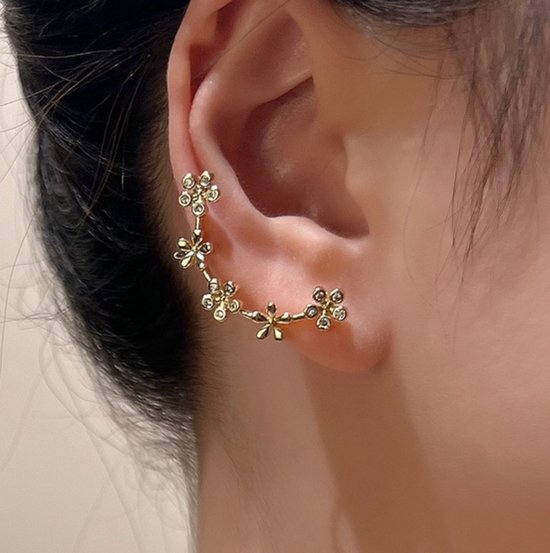 Bloemen ear cuff | goud gekleurd | bol.com