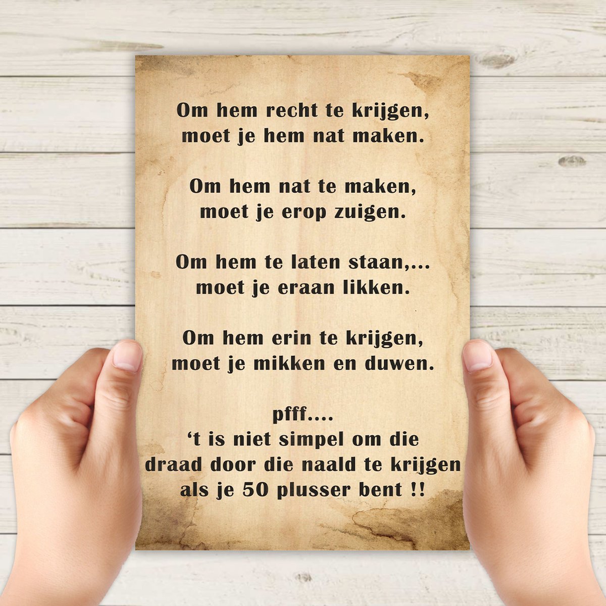 Spreukbord - 50 Plussers - Hout - Vintage - Grappig - Humor - Bord ...