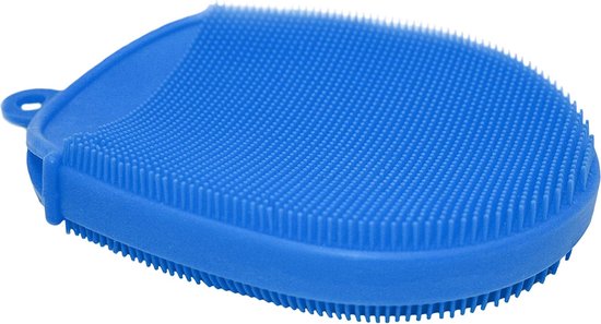 silicone schrobber, 17 x 2,5 x 10 cm, rood/groen/blauw, rood/groen ...