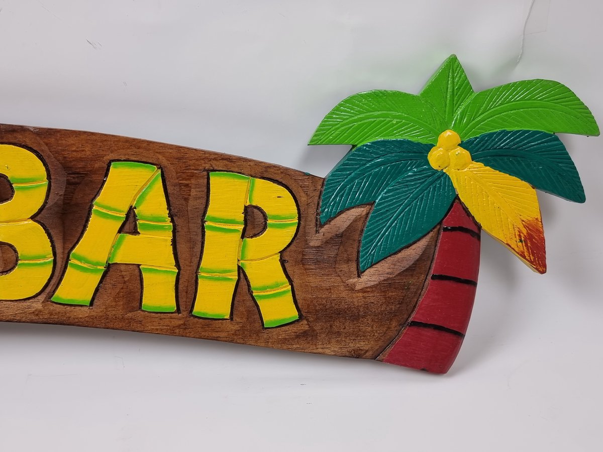 Western Deco - 100cm Aloha Tiki Bar Bord Palmen | bol.com