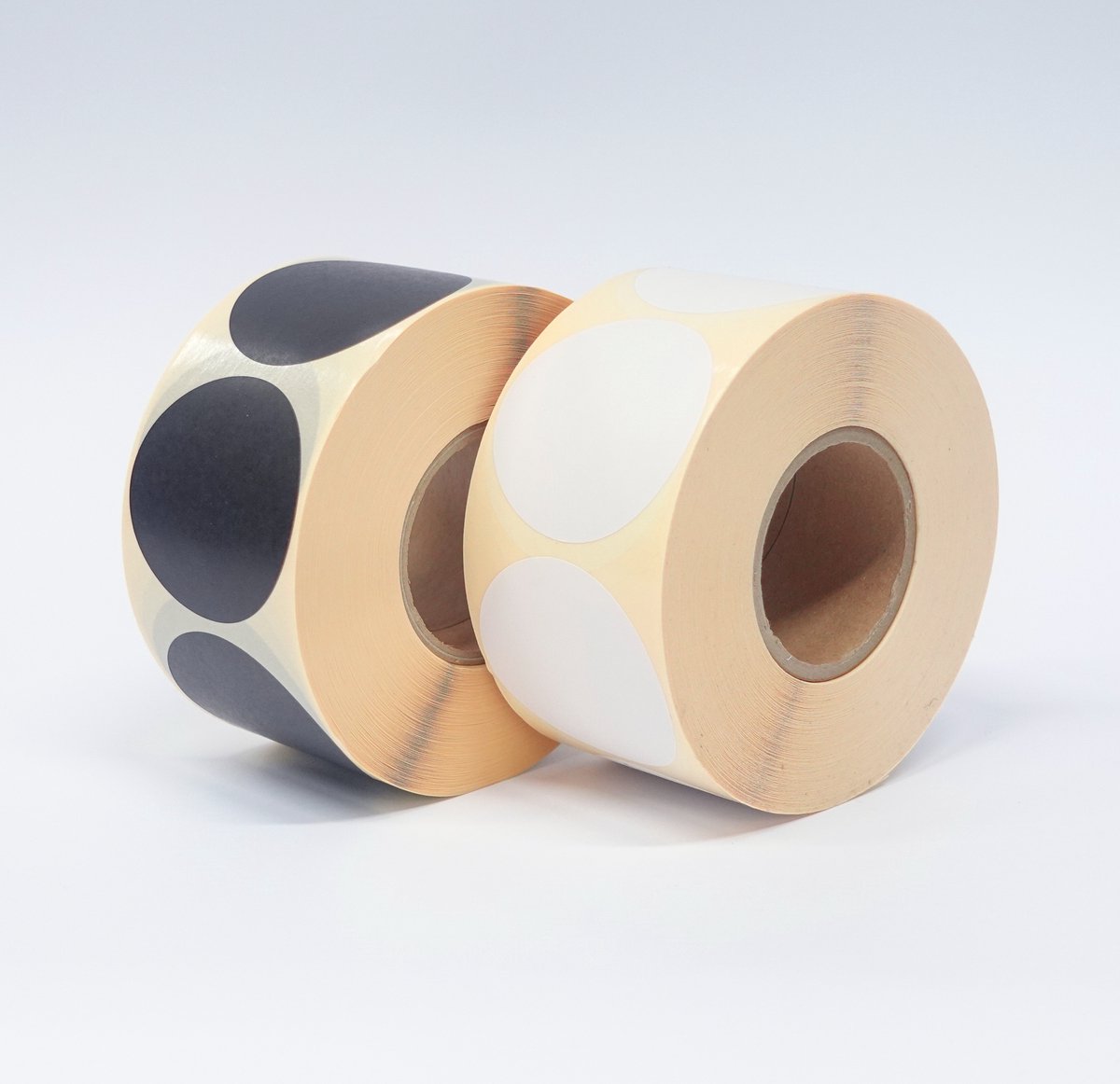 Blanco Stickers op rol 50mm - zwart en wit - 1000 etiketten per rol ...