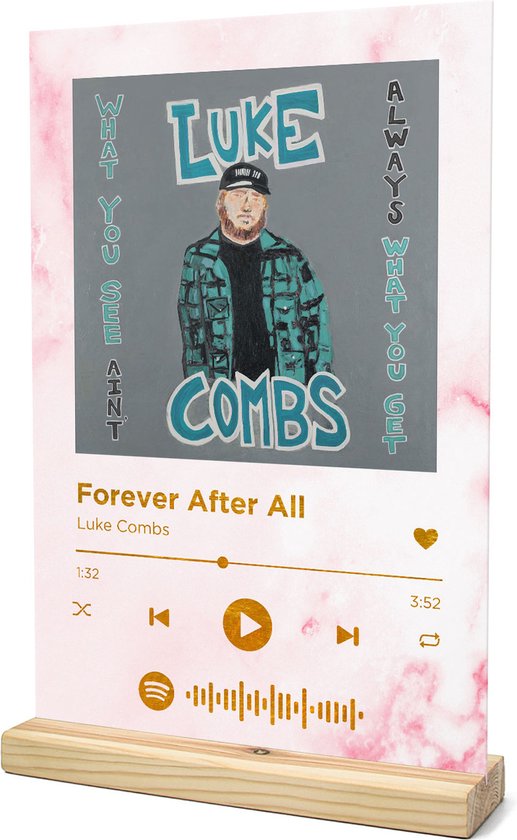 Songr Spotify Muziek Bordje - Forever After All - Luke Combs - 20x30 ...