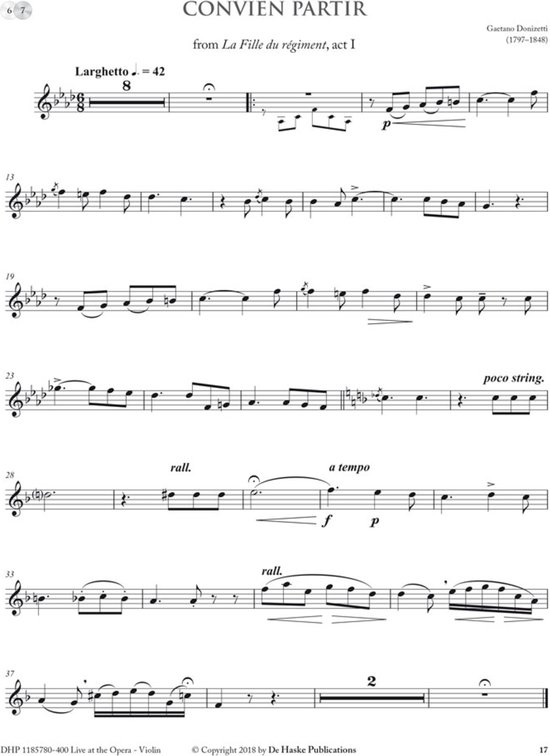 De Haske Live at the Opera - Violin - | bol