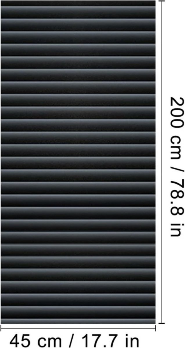 Raamfolie - zwarte strepen - anti-inkijk - privacy - 45*200 cm | bol.com