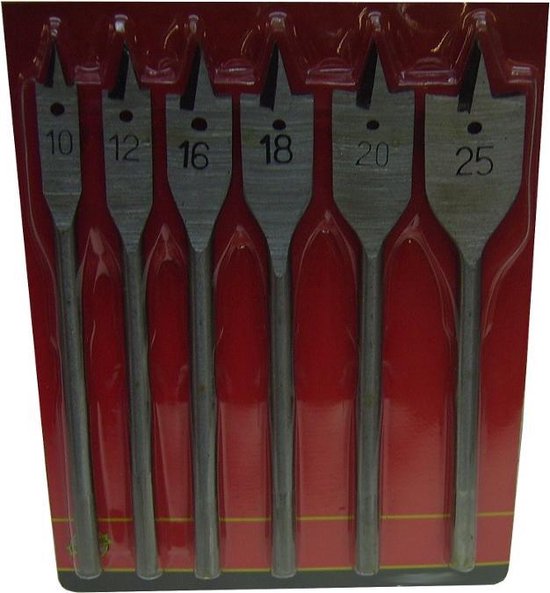 Speedboor / houtboor set 6 delig maat 10 12 16 18 20 en 25 boren | bol.com