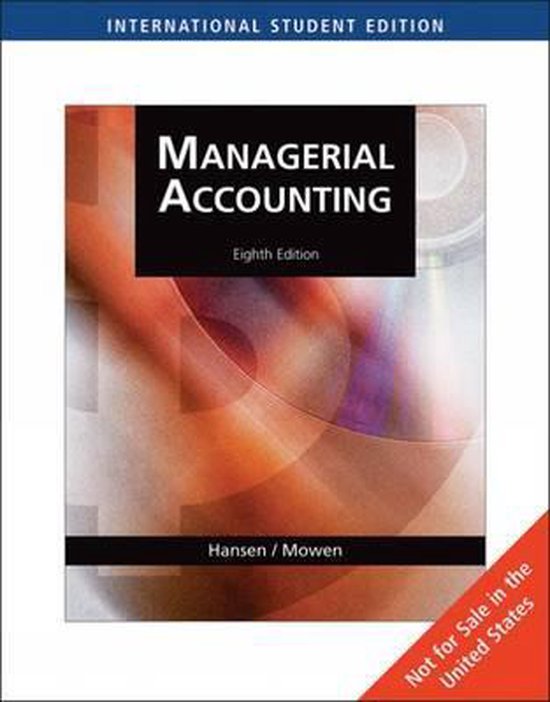 Managerial Accounting | 9780324376067 | Don R. Hansen | Boeken | bol