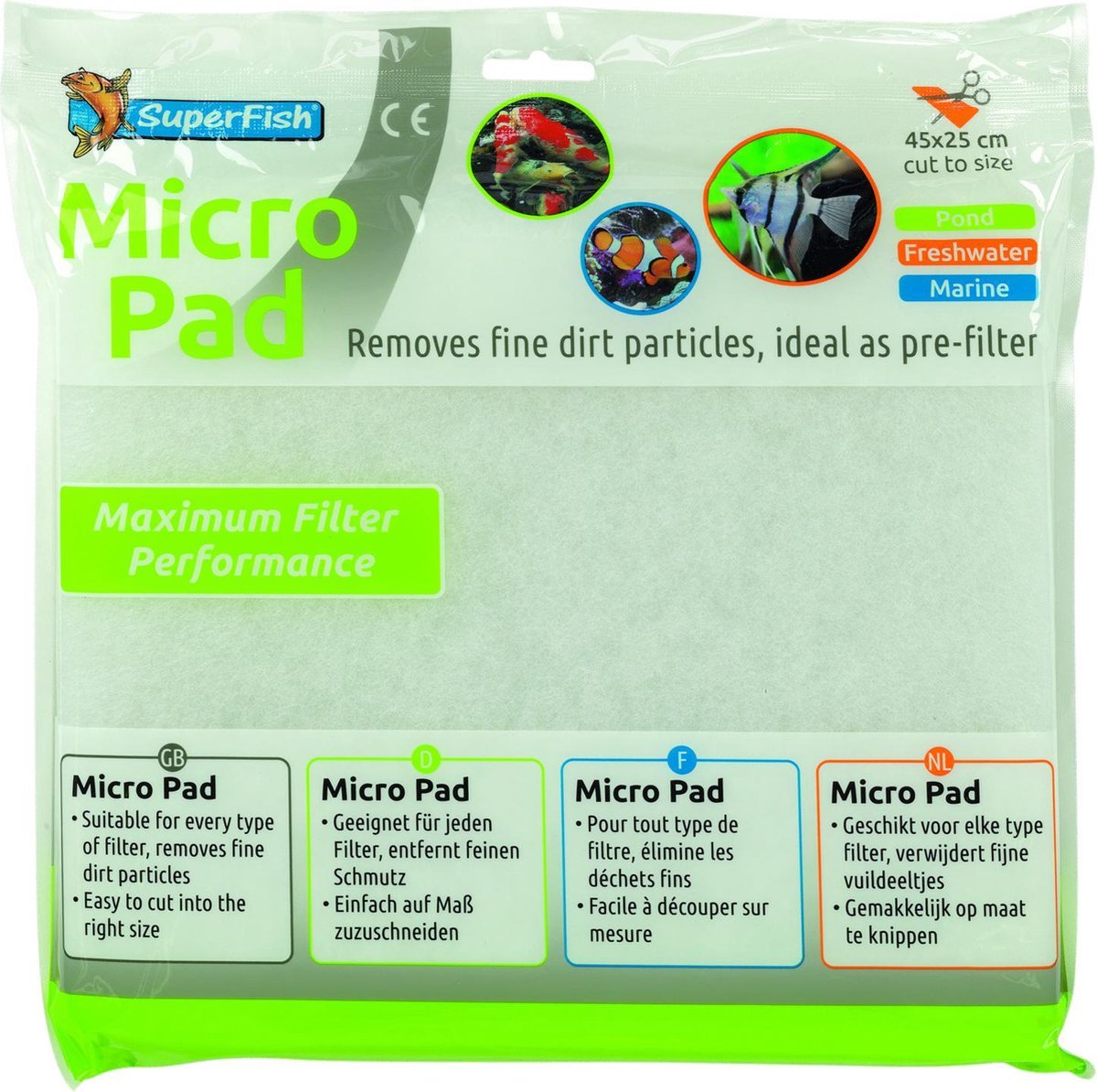 Superfish Micropad - Filtermateriaal - 45 x 25 cm | bol.com