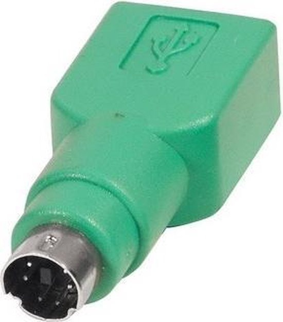 USB A Jack naar mini DIN6 mannetje Adapter (USB naar PS / 2) (groen) | bol