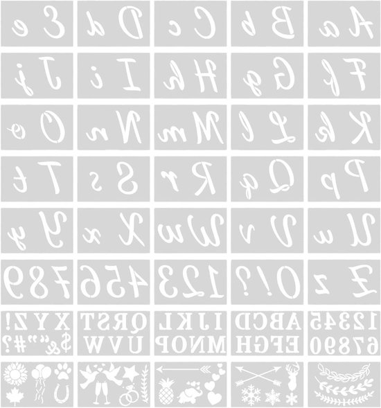 Letter Sjablonen Set voor DIY Schilderen en Muurdecoratie - 40-delig ...