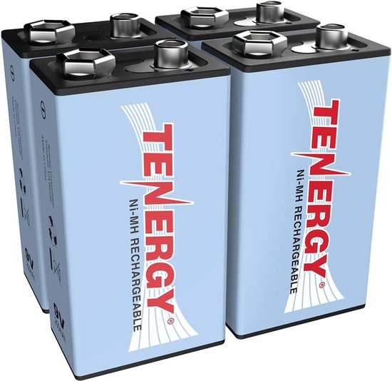 Oplaadbare 9V NiMH Batterijen Hoge Capaciteit 250 mAh voor Rookmelders ...