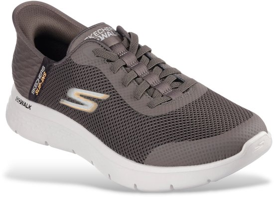 Skechers Slip-ins Go Walk Flex - Hands Up - Heren Instappers - Bruin | bol
