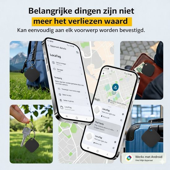 Android Tracker- 2 stuks - Smart Tracker - Bluetooth Tracker - Real ...