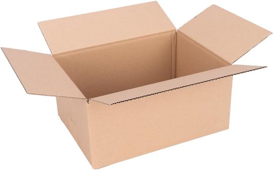 Stevige bruine verzenddozen 250x175x100 mm - 1-golf karton voor DHL en ...