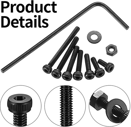 Zeskant Schroevenset M2 met Inbus, Moeren en Sluitringen - 1260 Delig ...
