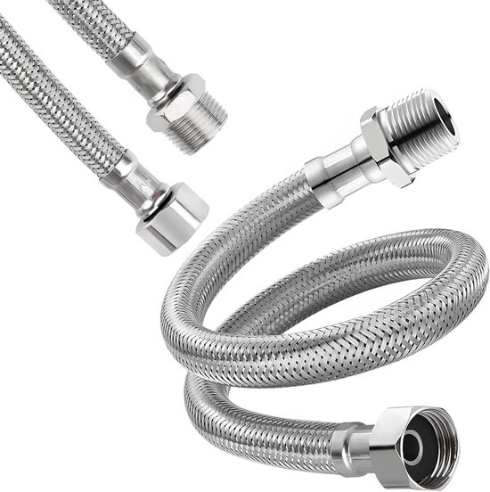 Flexibele Slang voor Waterkraan - Panzer Slang 3/8 Inch ...