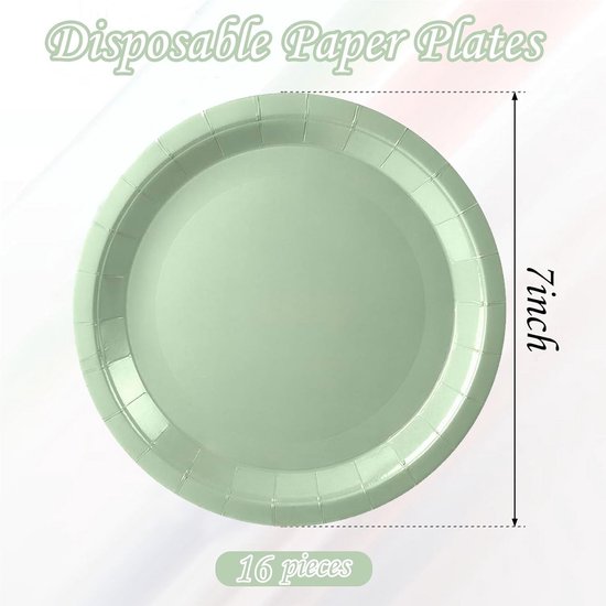 Servies Set Groen Salie - Compleet Diner Servies met Bord, Tafelkleed ...