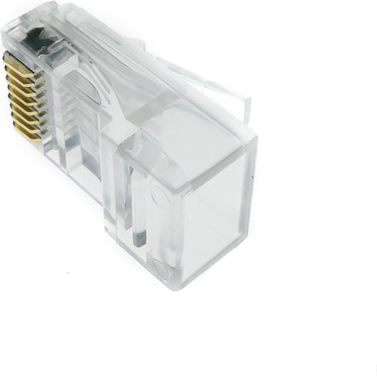 BeMatik - UTP-connector Cat.6 RJ45 male naar crimp-kabel 100-pack | bol