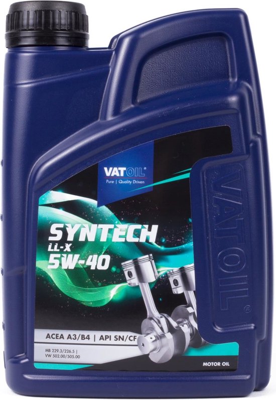 VATOIL Hoogwaardige semi-synthetische motorolie - 5W-40 - 1 liter ...