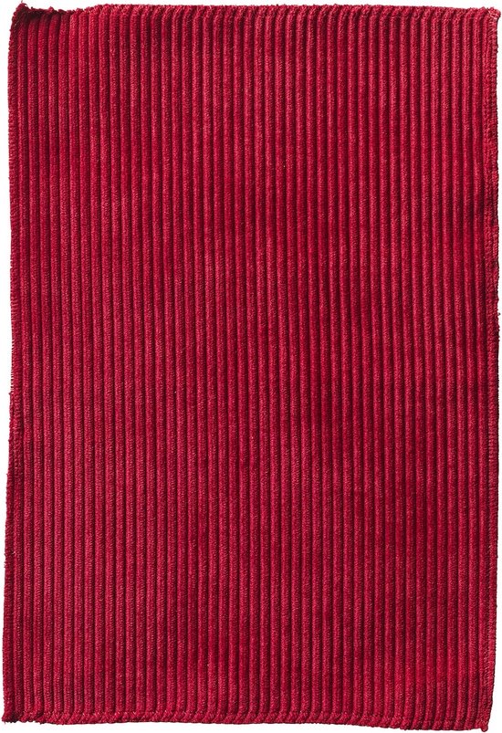 Anne ribstof eetkamerstoel donker rood | bol.com