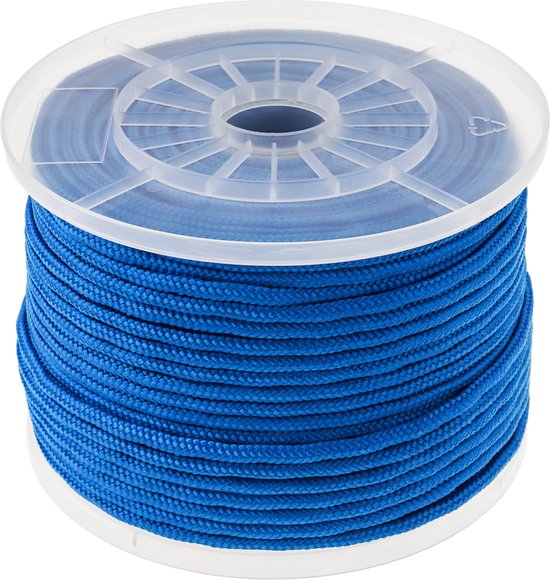 PrimeMatik - Multifilament gevlochten touw PP 100 m x 6 mm blauw | bol