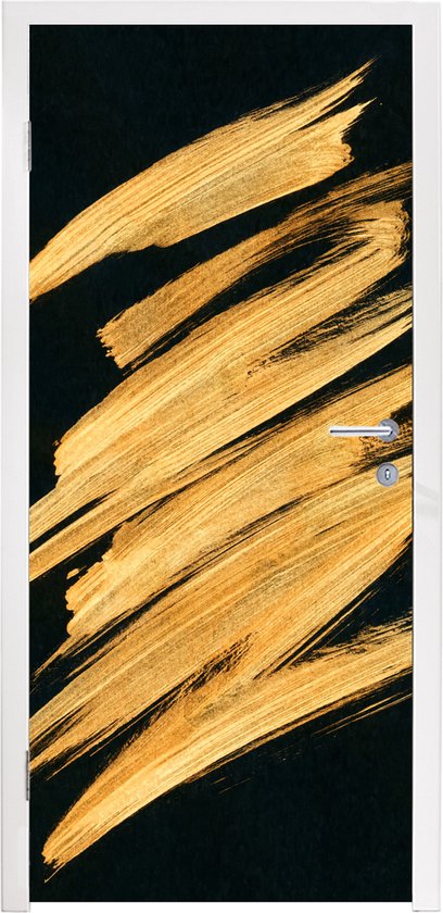 Deursticker Goud - Verf - Strepen - Luxe - Abstract - 90x205 cm ...