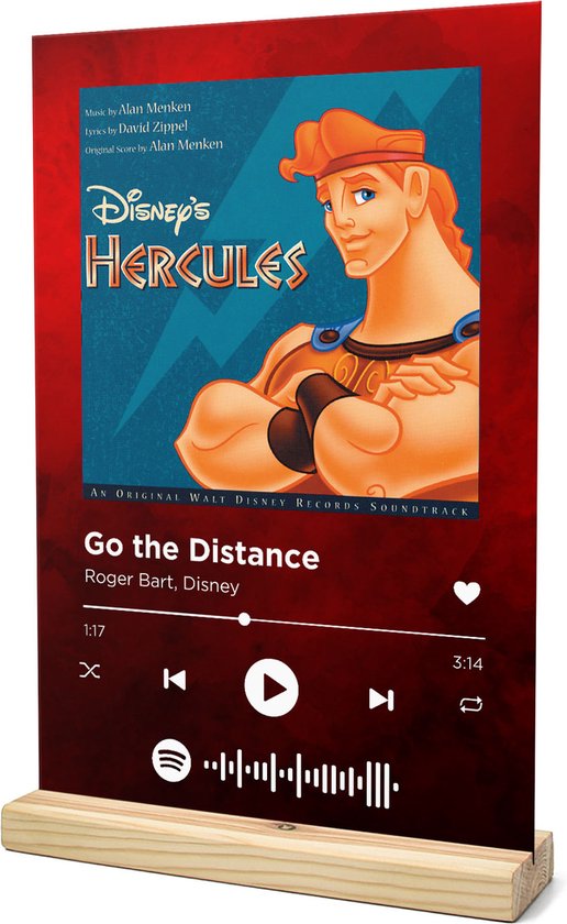 Songr Spotify Plaat - Go the Distance - Roger Bart, Disney - 20x30 ...